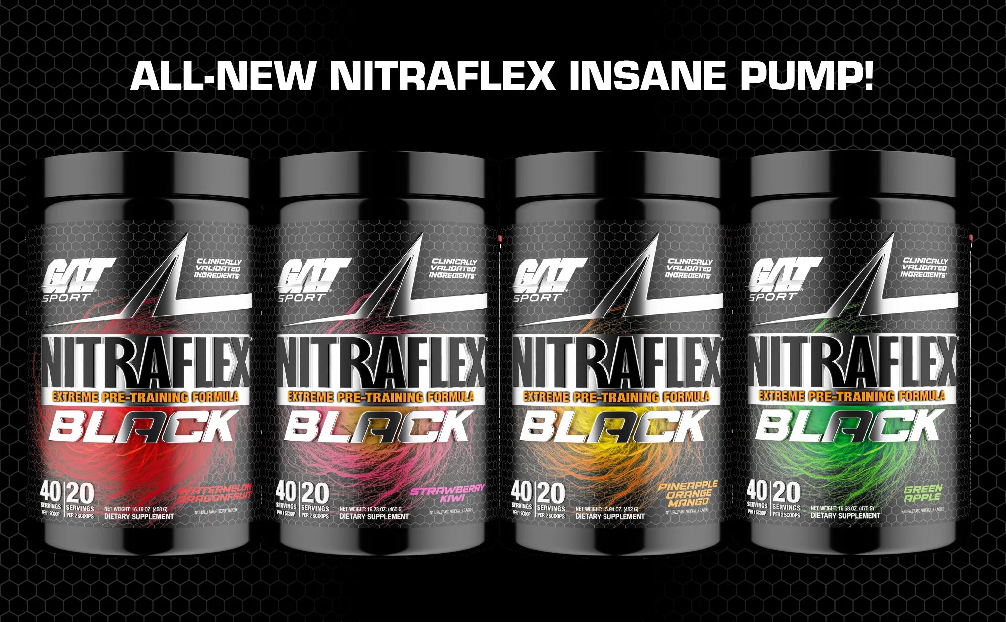 GAT Sport: Nitraflex Black Extreme Pre-Workout – Builtathletics.com